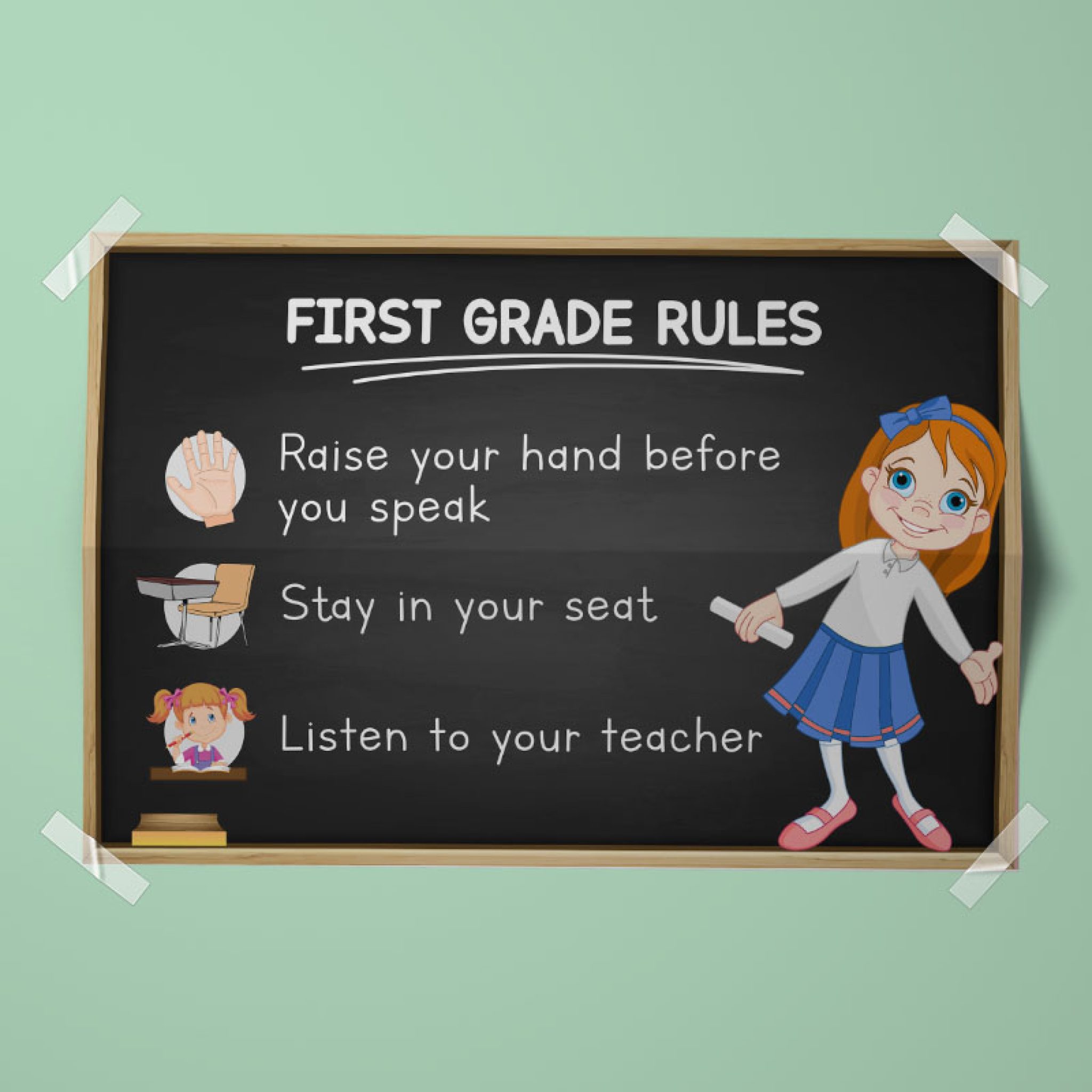 Blackboard Rules Sign – Torah Umesorah Teacher Center