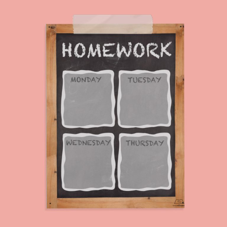 Chalkboard Homework Poster – Torah Umesorah Teacher Center