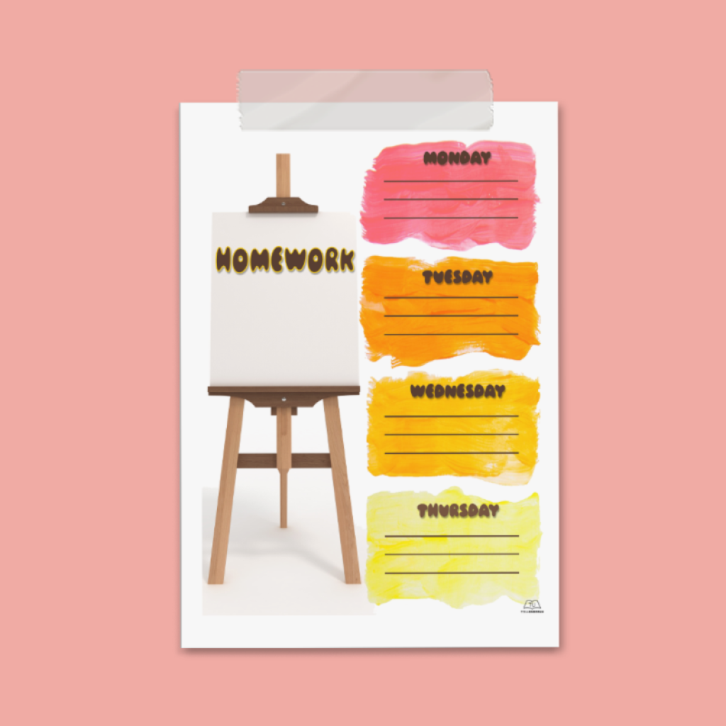 Easel Homework Poster and Sheet – Torah Umesorah Teacher Center