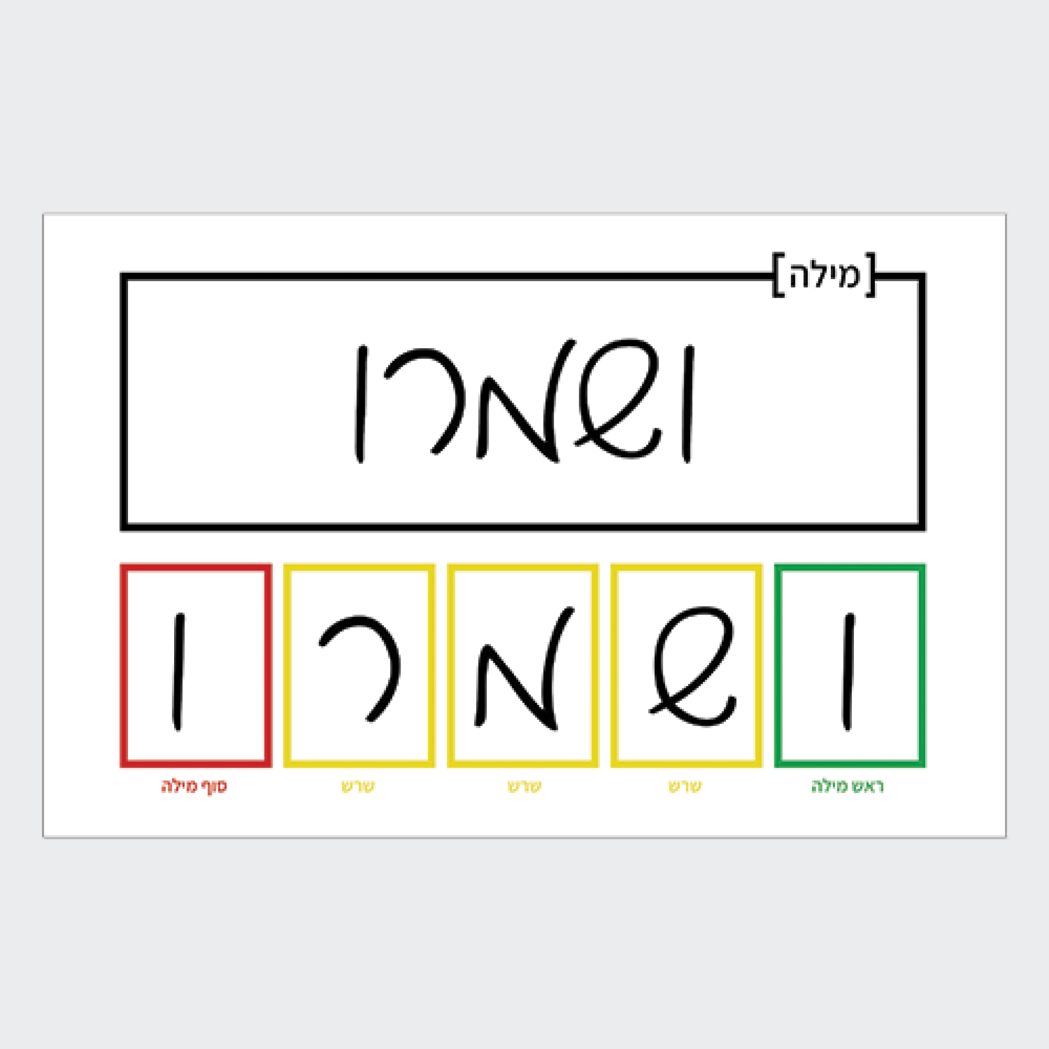 Word Building Marker Board – Torah Umesorah Teacher Center