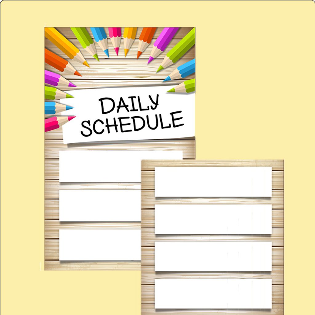 Color Pencil Daily Schedule Poster – Torah Umesorah Teacher Center