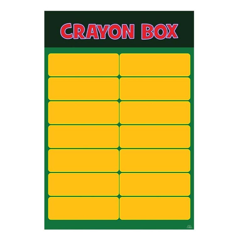 Crayon Attendance Chart – Torah Umesorah Teacher Center