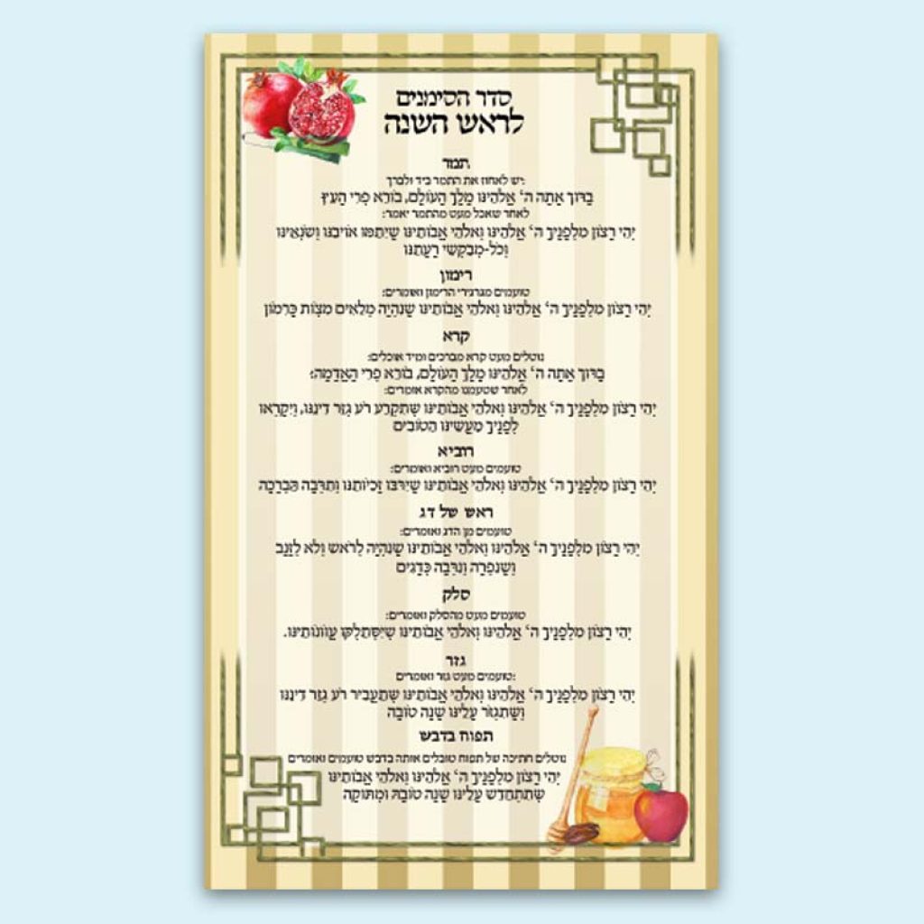 Simanim Card – Torah Umesorah Teacher Center