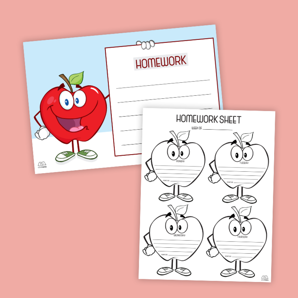Apple Homework Poster and Sheet – Torah Umesorah Teacher Center