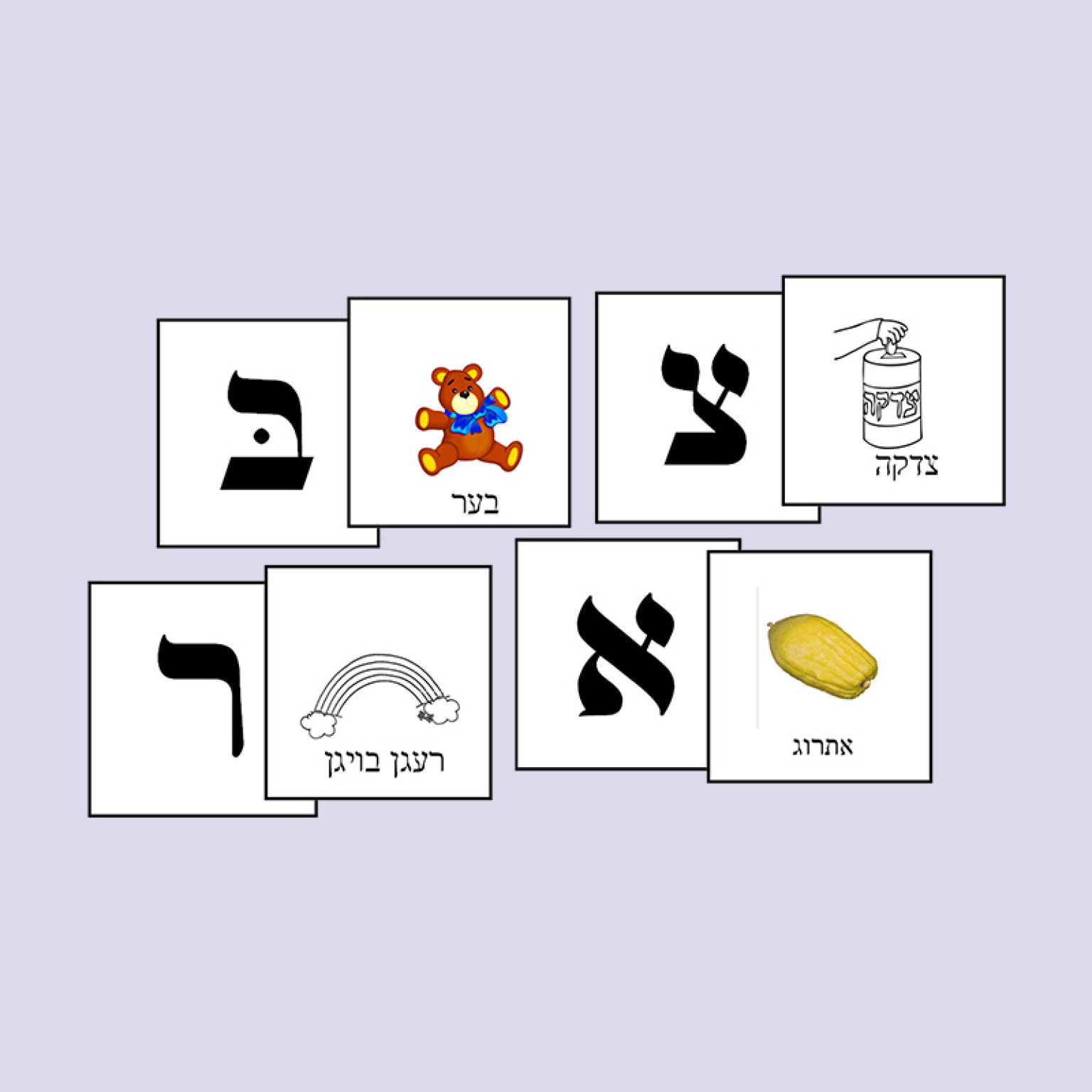 Aleph Bais Cards with Pictures Yiddish – Torah Umesorah Teacher Center