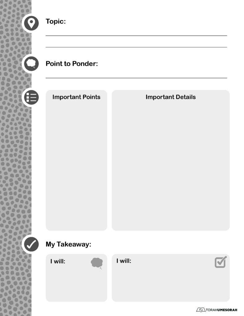 Yahadus Sheet Template – Torah Umesorah Teacher Center