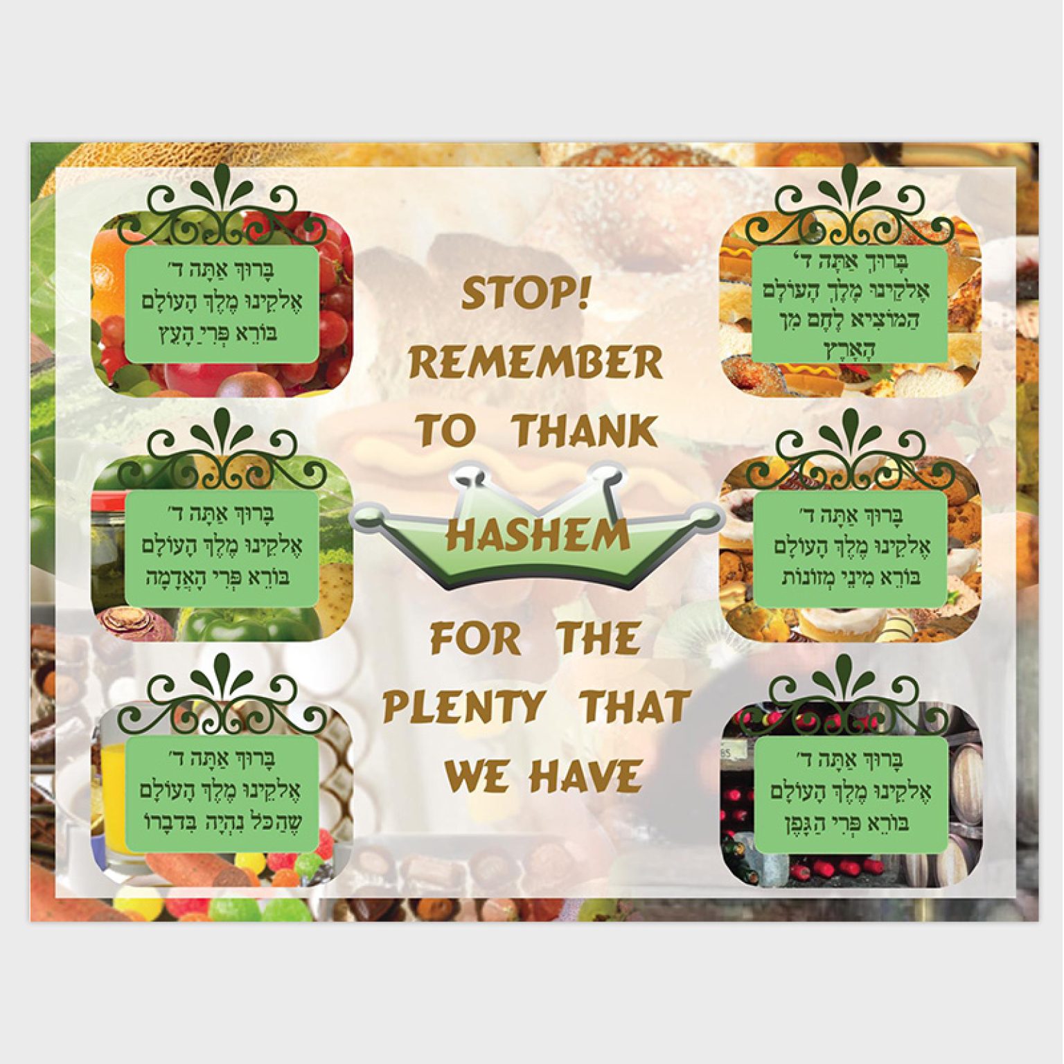 Brachos Sign – Torah Umesorah Teacher Center
