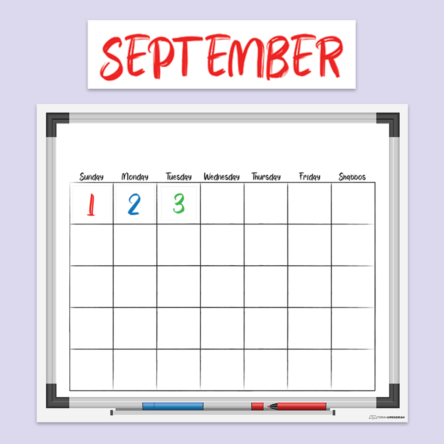 New Markerboard Calendar – Torah Umesorah Teacher Center