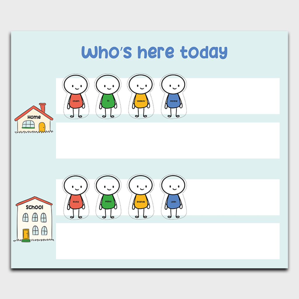Who’s Here Today Attendance Chart – Torah Umesorah Teacher Center