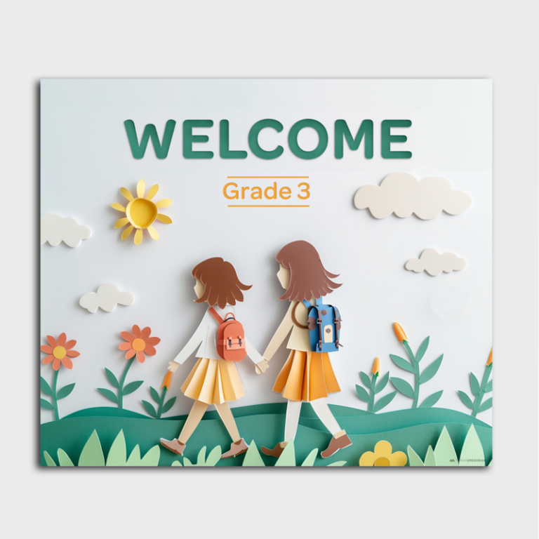 Bright Origami Welcome Sign – Torah Umesorah Teacher Center