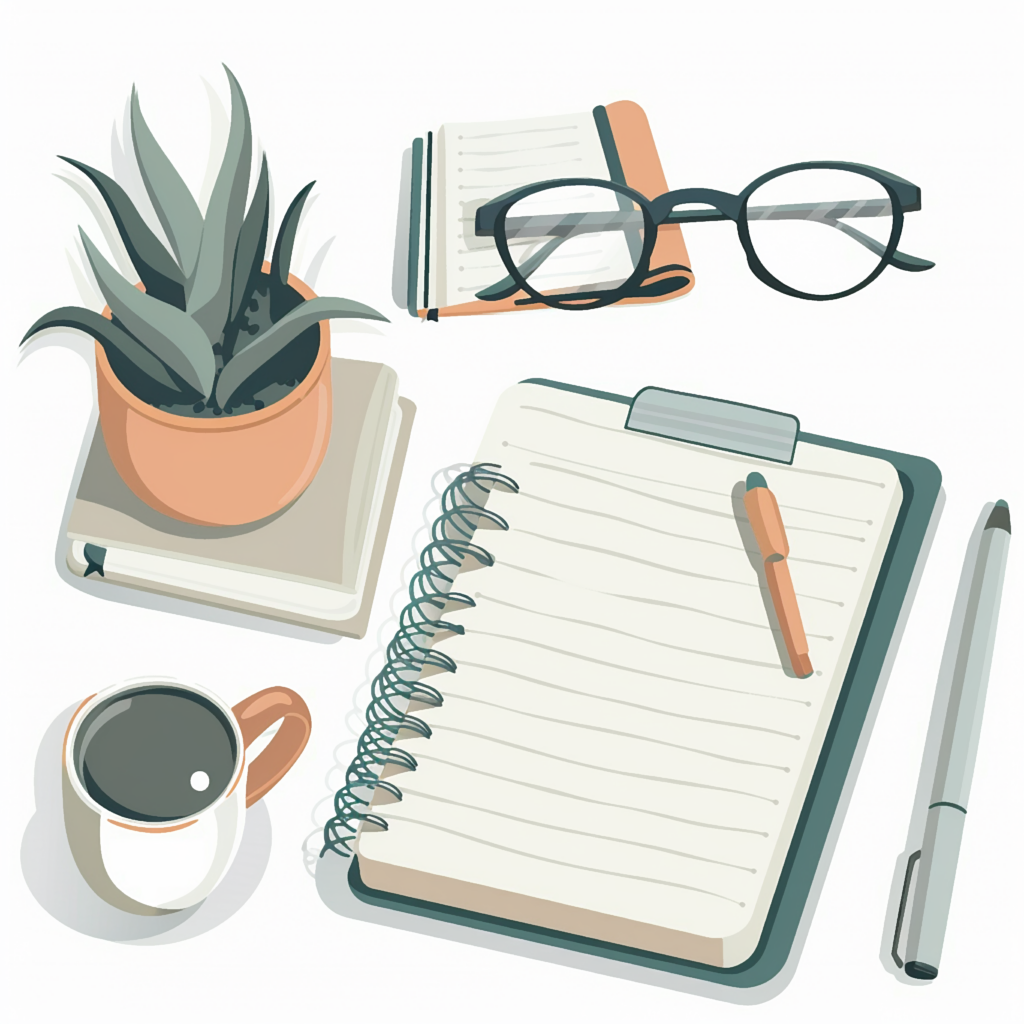 office supplies clipboard glasses coffee plant – Torah Umesorah Teacher ...