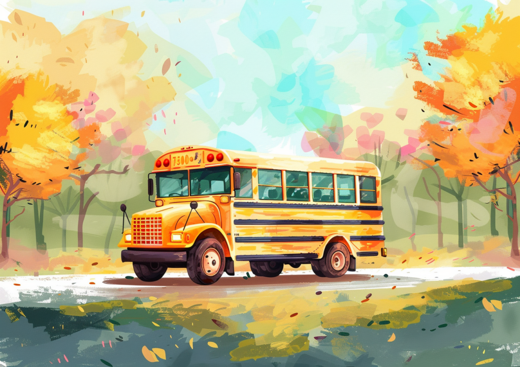watercolor school bus – Torah Umesorah Teacher Center