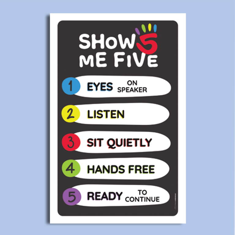 Show Me Five Bright Poster – Torah Umesorah Teacher Center