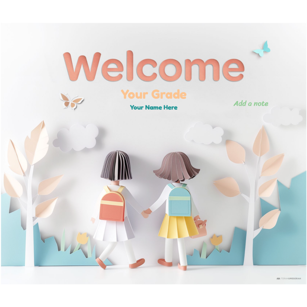 Pastel Origami Welcome Sign – Torah Umesorah Teacher Center